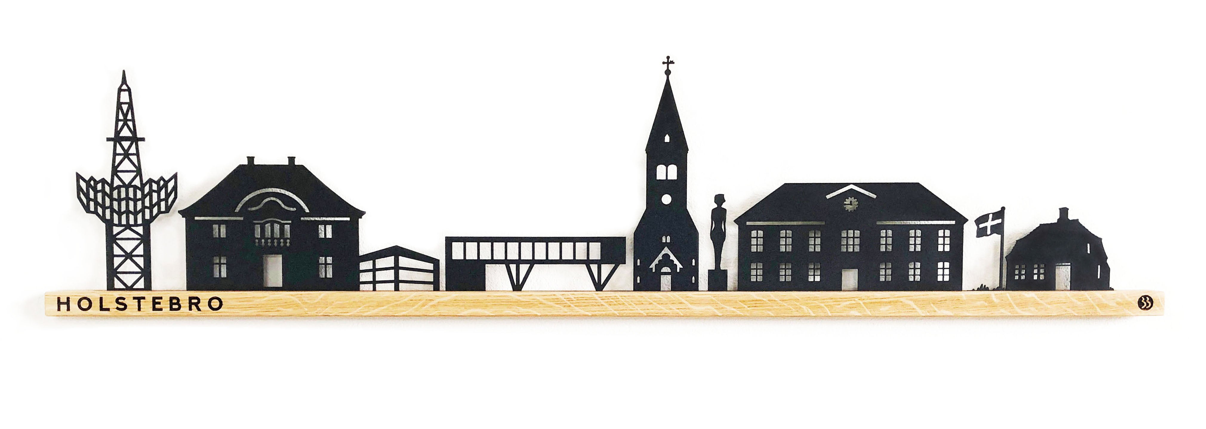 Holstebro Skyline丨Eksklusivt design i eg og stål丨Holstebro bymotiv – BB ...